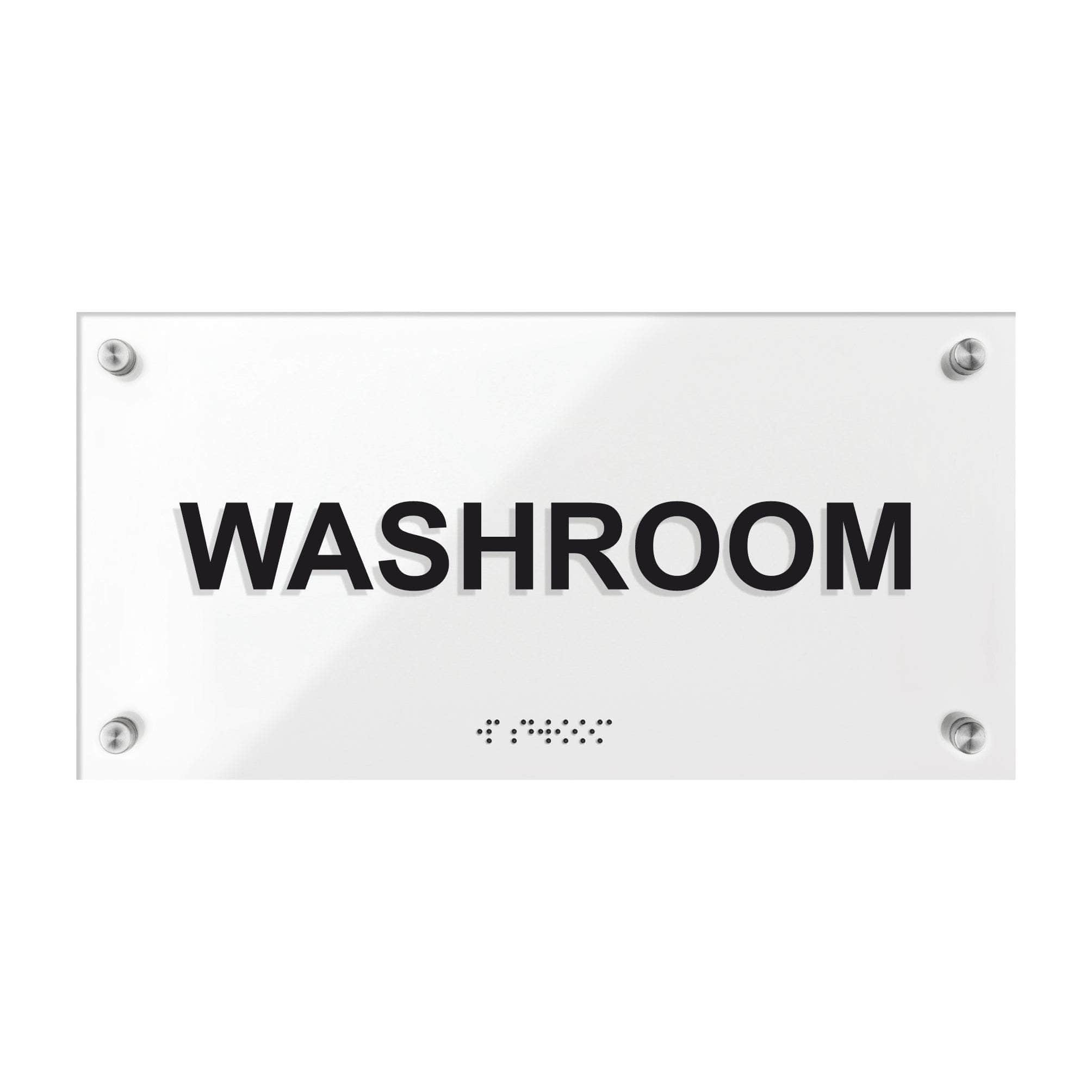 Washroom Sign: Acrylic Door Plate — "Classic" Design | BSign Store